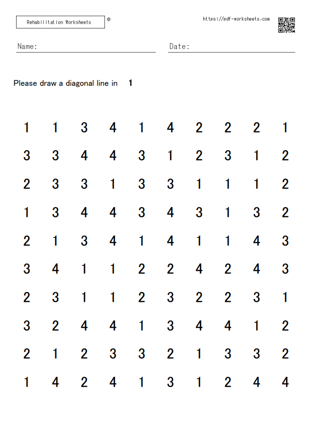 Alphabet Cancellation Task - Rehabilitation Worksheets