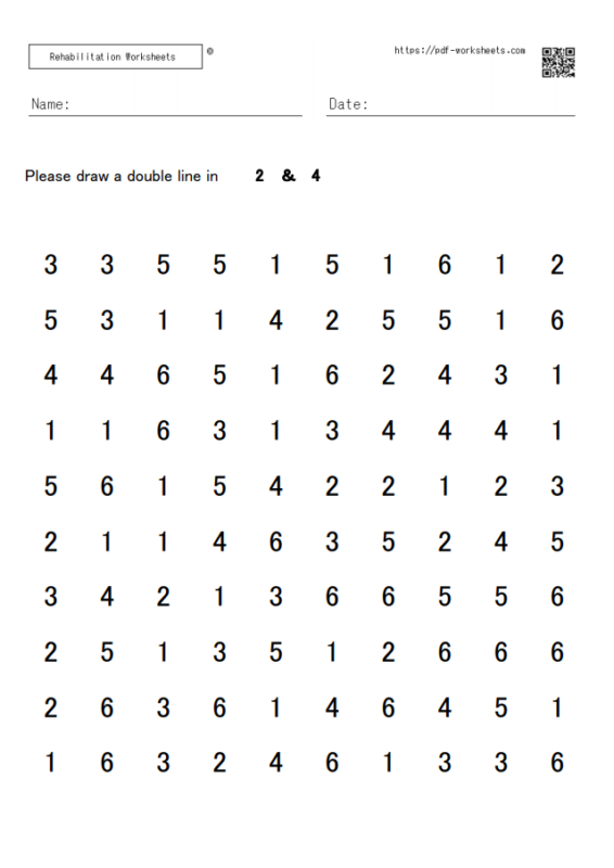 Alphabet Cancellation Task | Rehabilitation Worksheets
