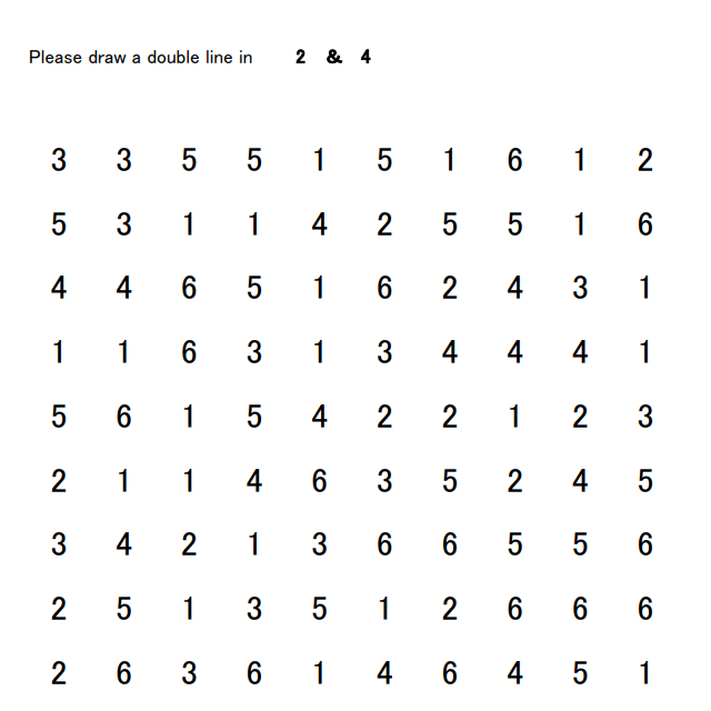 Digit Cancellation Task Target 2 10×20 (20 sheets) - Rehabilitation ...