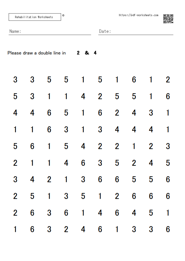 Alphabet Cancellation Task - Rehabilitation Worksheets