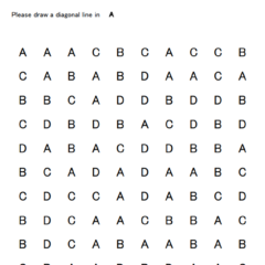 Mixed Case Cancellation Task Target 1 10×10 (20sheets) - Rehabilitation ...