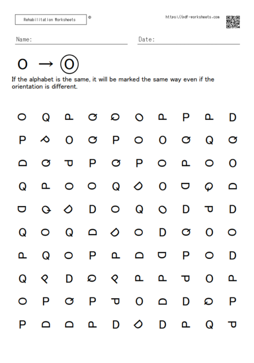 Visuospatial cognition | Rehabilitation Worksheets
