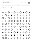 Symbol Cancellation Task - Rehabilitation Worksheets
