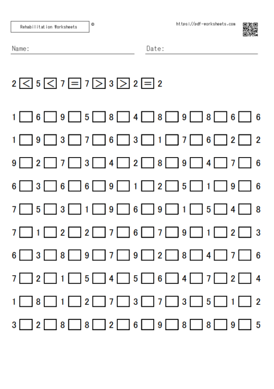 Selective attention | Rehabilitation Worksheets