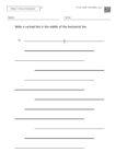 Task to draw a vertical line in the middle of a horizontal line (10 ...