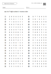 6-Digit Span Task Backward (5 sheets) | Rehabilitation Worksheets