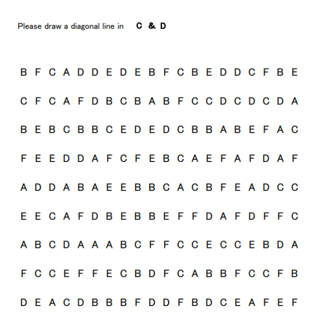Symbol Cancellation Task Target 1 10×10 (20 sheets) - Rehabilitation ...