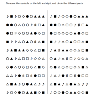 The task of finding mistakes in the left and right symbols (Inverted ...