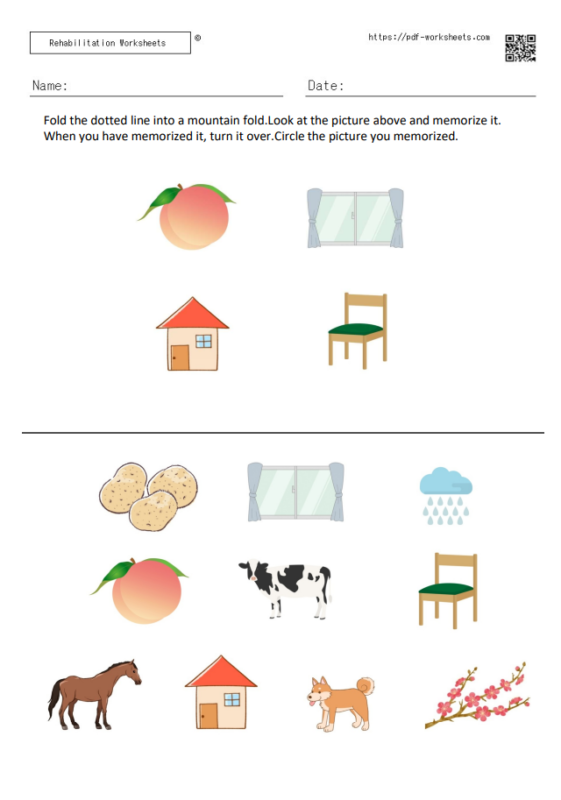 Alphabet Memory Updating Task - Rehabilitation Worksheets