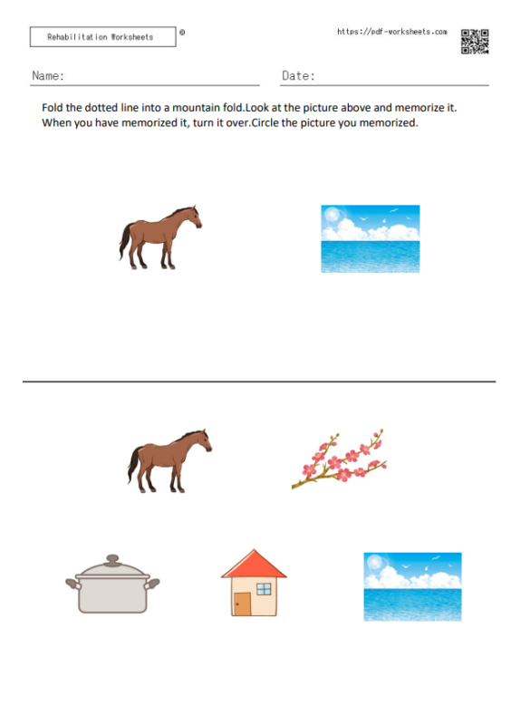 5-Digit Span Task Forward (5 sheets) - Rehabilitation Worksheets
