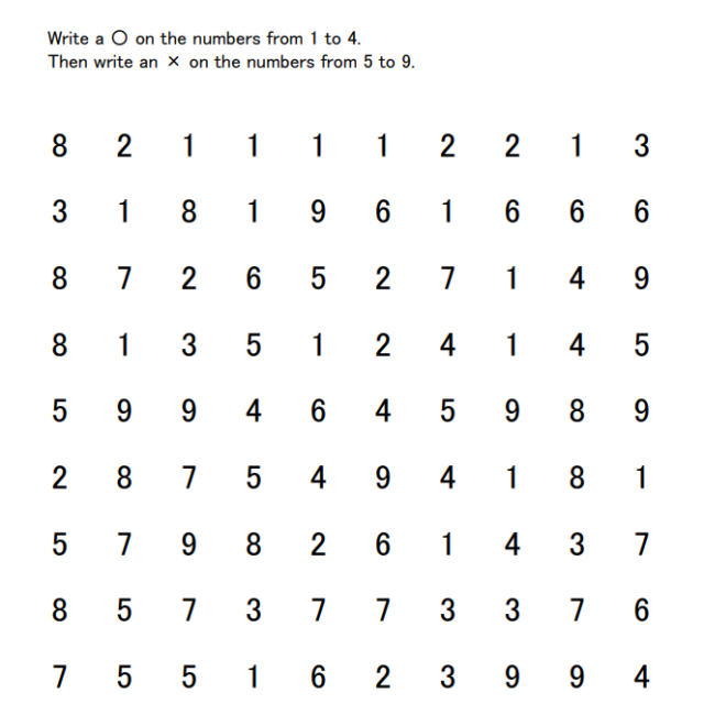 Symbol Digit Modalities Task 7 (10 sheets) - Rehabilitation Worksheets