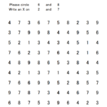 Number cancellation dual task 20×20 (20 sheets) - Rehabilitation Worksheets