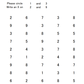 Large-Small Symbol Cancellation Task - Rehabilitation Worksheets