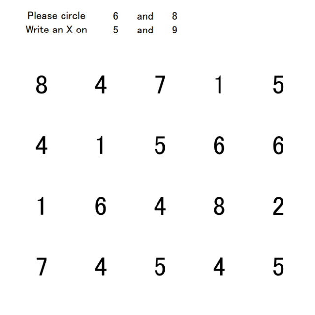 Alphabet Cancellation Task Target 3 10×10 (20 sheets) - Rehabilitation ...