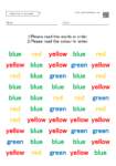 Stroop Task 10×5 (20 sheets) | Rehabilitation Worksheets