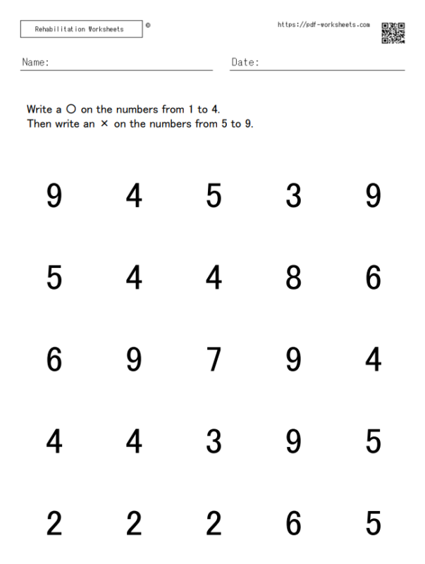 Mental rotation task for symbols (12 sheets) - Rehabilitation Worksheets