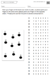 Tapping span task 9 digits (10 sheets) - Rehabilitation Worksheets