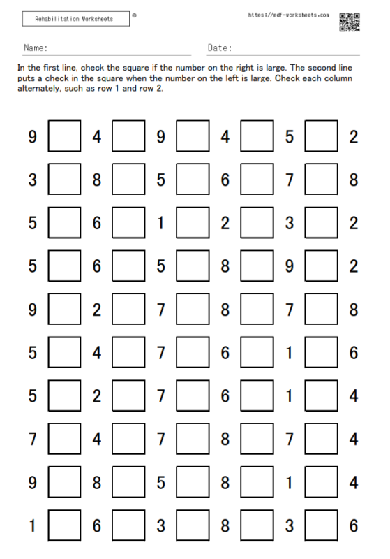 Visual Attention - Rehabilitation Worksheets