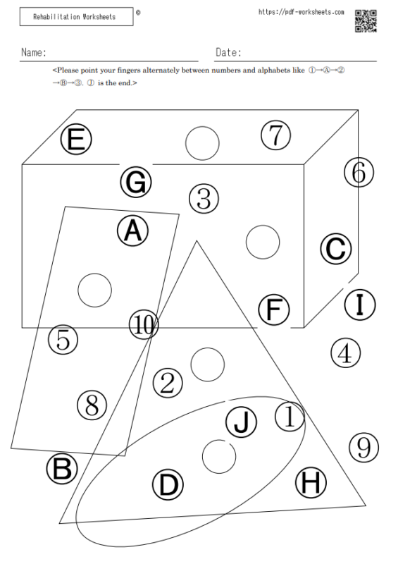 The task to find numbers and alphabets alternately 1-O (10sheets ...