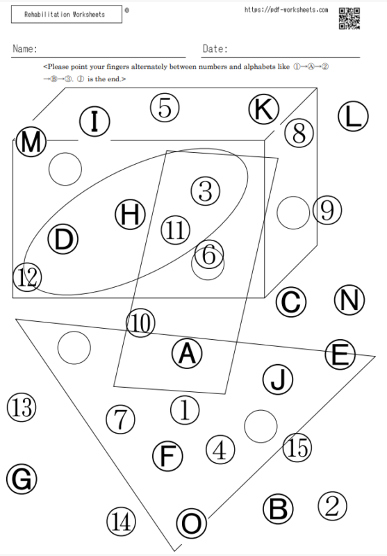 Alphabet Cancellation Task - Rehabilitation Worksheets