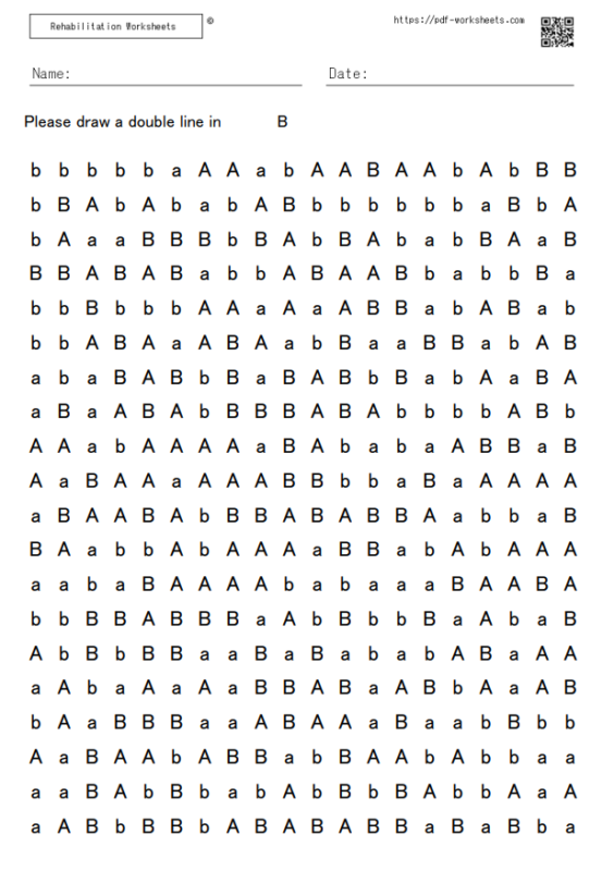 Visual Attention - Rehabilitation Worksheets