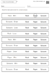 Rock-Paper-Scissors Task2 (20sheets) - Rehabilitation Worksheets