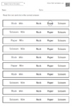 Rock-Paper-Scissors Task2 Win (20sheets) | Rehabilitation Worksheets