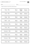 Rock-Paper-Scissors Task - Rehabilitation Worksheets