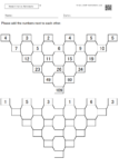 The task of adding adjacent numbers 6 (15sheets) | Rehabilitation ...