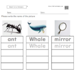 Task to copy the name of a picture ( uppercase ) 20sheets ...