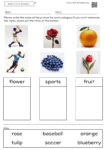 Category classification selective writing task ( uppercase letter ...