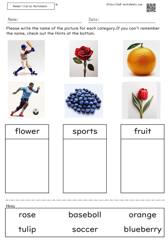 Aphasia Worksheets | Rehabilitation Worksheets